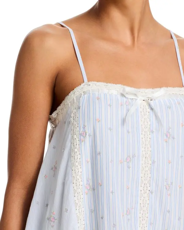 LoveShackFancy Vionett Embroidered Floral Mini Dress