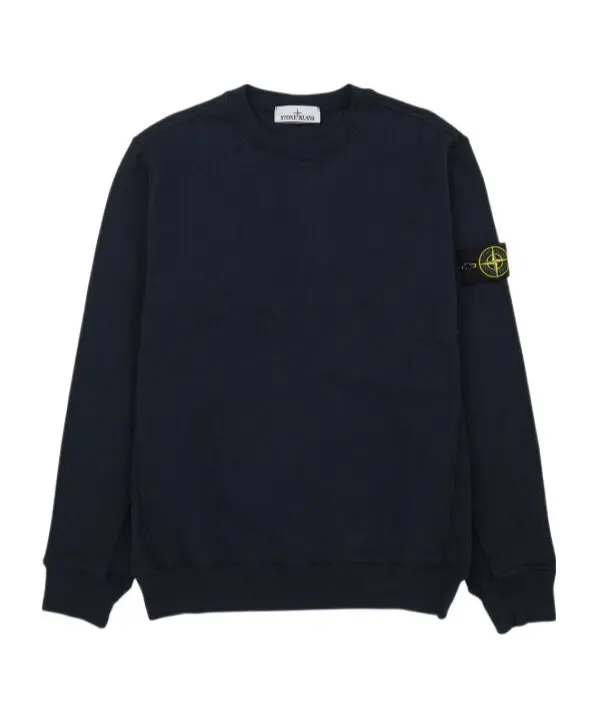 Stone Island Compass Patch Crewneck Sweatshirt - Blue