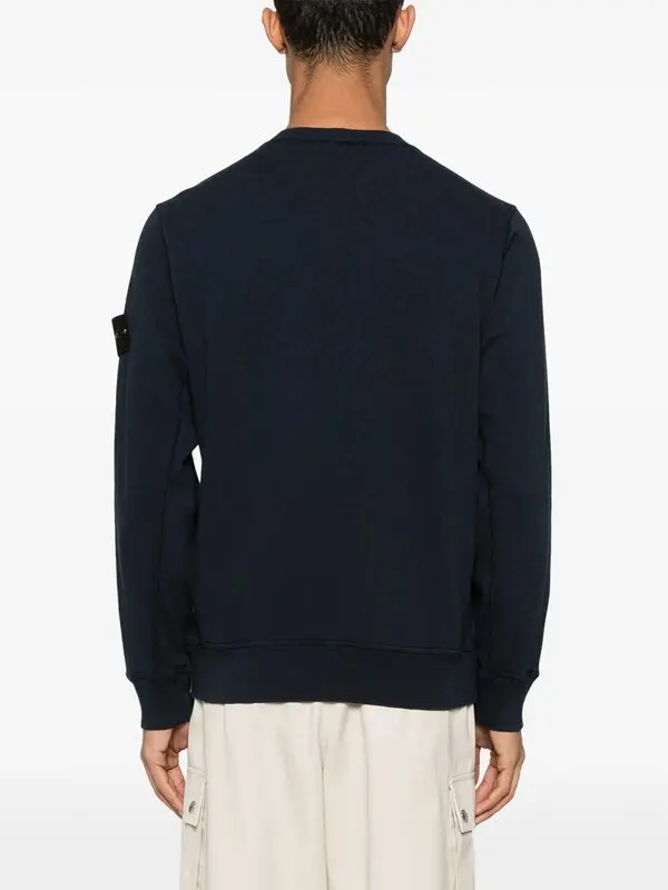 Stone Island Compass Patch Crewneck Sweatshirt - Blue