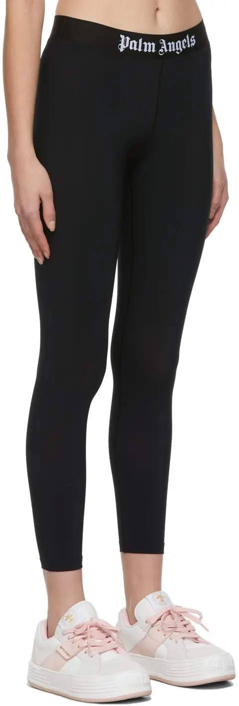Palm Angels Logo-waistband Cropped Legging