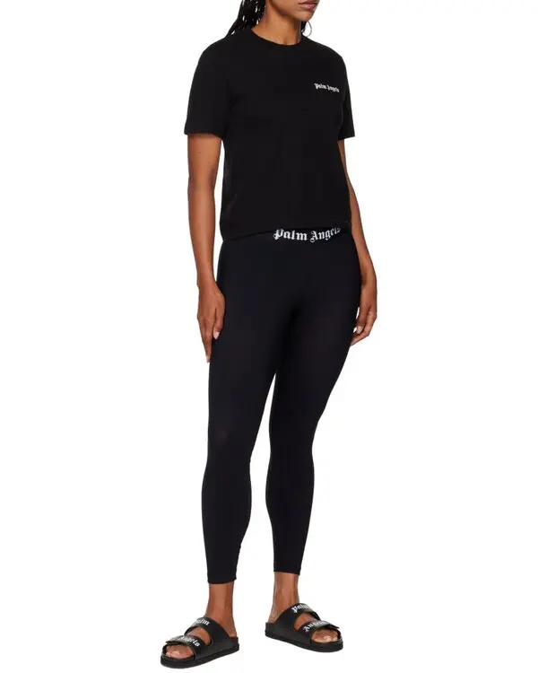 Palm Angels Logo-waistband Cropped Legging