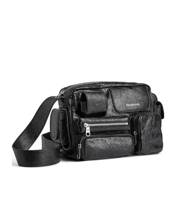 Balenciaga Superbusy Camera Bag With Silver Foil Logo
