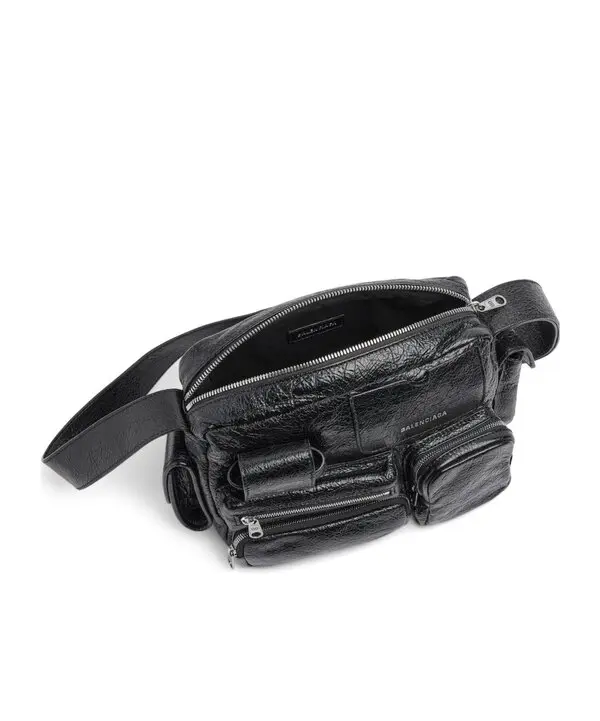 Balenciaga Superbusy Camera Bag With Silver Foil Logo