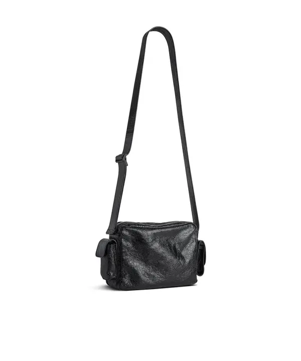 Balenciaga Superbusy Camera Bag With Silver Foil Logo