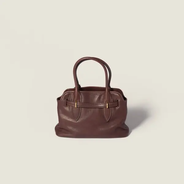 Miu Miu Aventure Nappa Leather Bag - Brown
