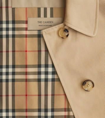 Burberry Long Sleeved Trench Coat - Khaki