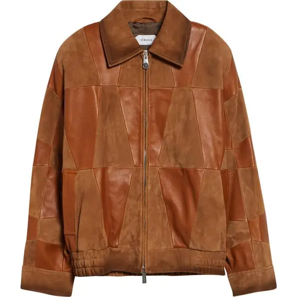 Versace Paneled Jacket - Leather