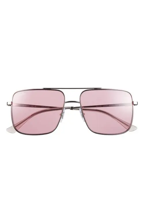 Ray-ban Ari 54mm Tinted Lens Square Sunglasses - Gunmetal/pink