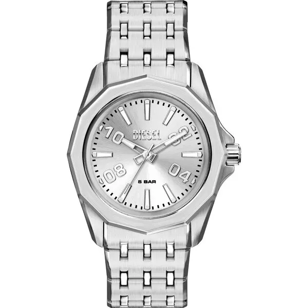 DIESEL® Stinger Bracelet Watch With Sunray Dial - Silver