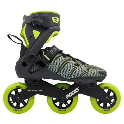 ROCES R-evo 100 Inline Skates - Black/lime