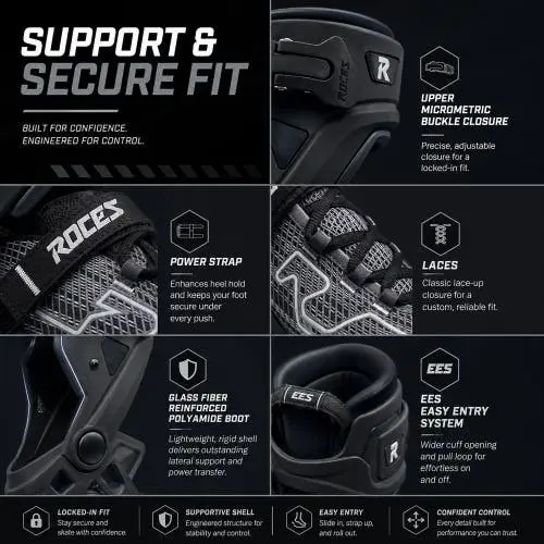 ROCES R-evo 84 Inline Skates - Black/asphalt