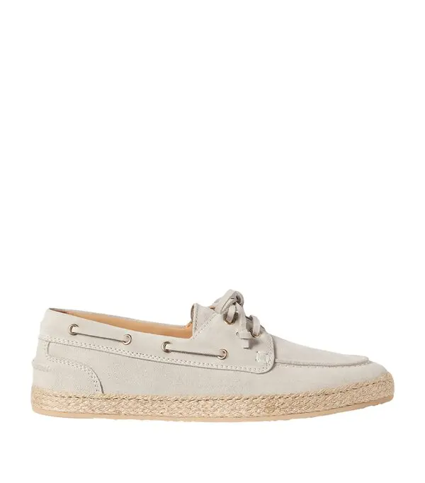 Brunello Cucinelli Suede Penny Loafer Espadrilles