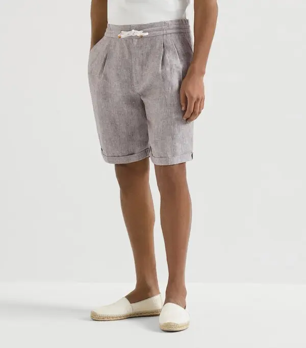 Brunello Cucinelli Hemp-linen Bermuda Shorts