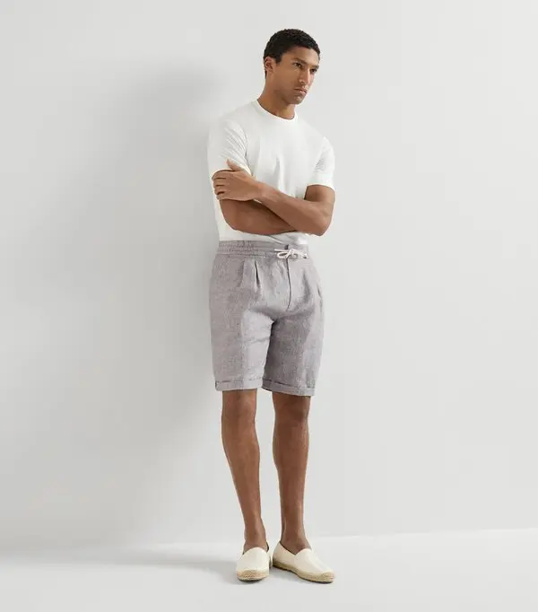 Brunello Cucinelli Hemp-linen Bermuda Shorts
