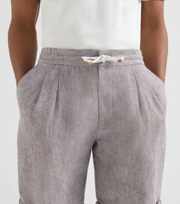 Brunello Cucinelli Hemp-linen Bermuda Shorts