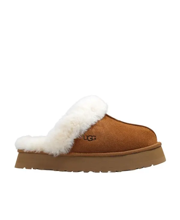 UGG Disquette Shearling Flat Mules - Brown