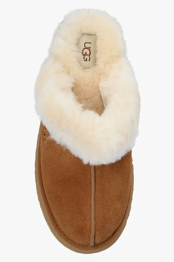 UGG Disquette Shearling Flat Mules - Brown