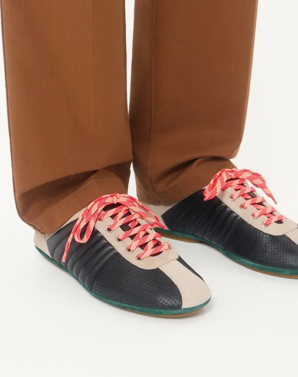 Valentino Garavani Strikie" Perforated Nappa And Suede Sneakers
