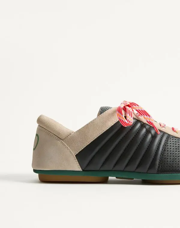 Valentino Garavani Strikie" Perforated Nappa And Suede Sneakers
