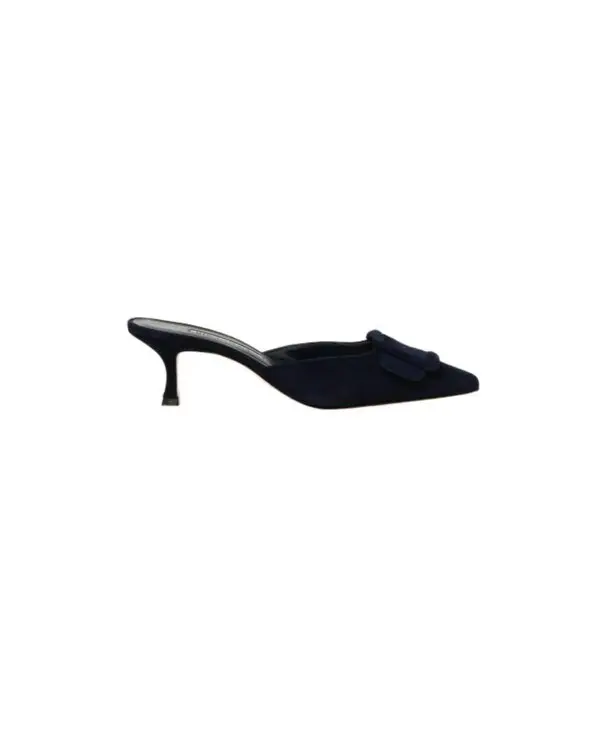 Manolo Blahnik High Heel Slip-on Pumps With Buckle Detail