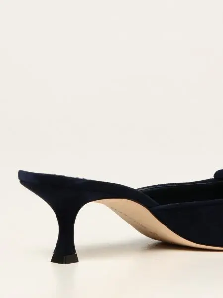 Manolo Blahnik High Heel Slip-on Pumps With Buckle Detail