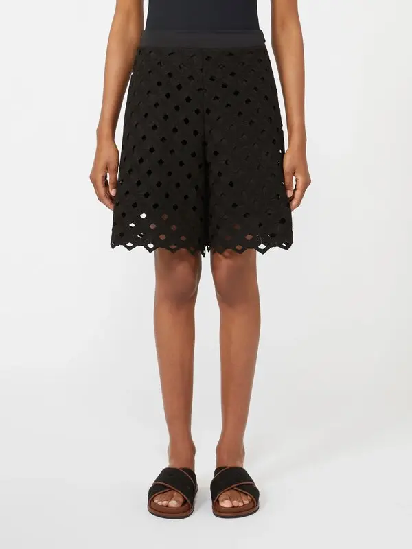 Max Mara Eyelet Shorts - Black