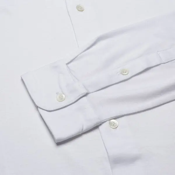 Emporio Armani Curved Hem Buttoned Shirt - White