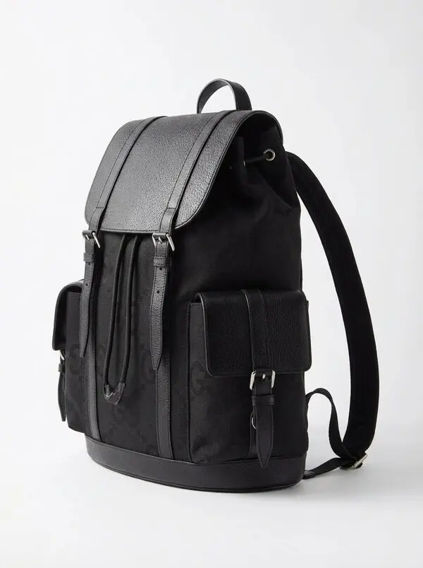Gucci Jumbo Gg Backpack - Black