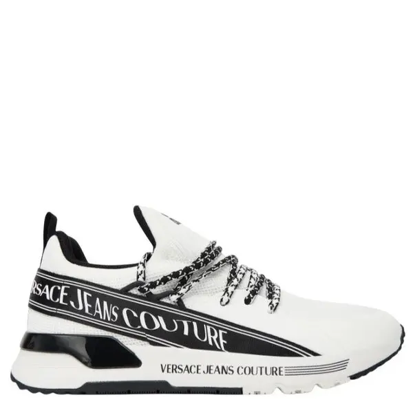Versace Logo Printed Low-top Sneakers - White