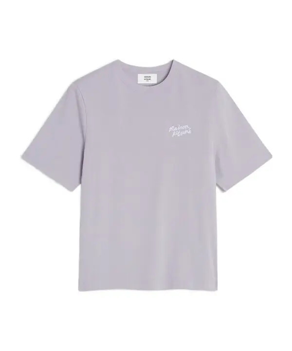 Maison Kitsuné Crewneck T-shirt With Embroidered Logo