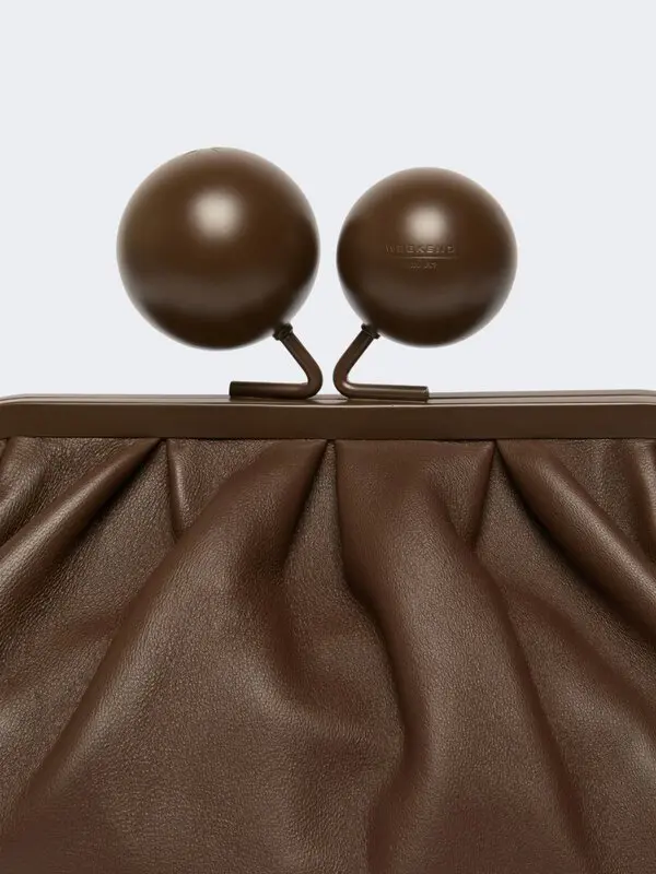 Max Mara Medium Nappa Leather Pasticcino Bag With Ball Buckle