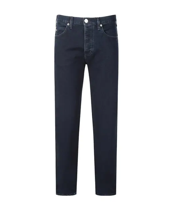Emporio Armani Low-rise Slim-cut Straight-leg Jeans - Black