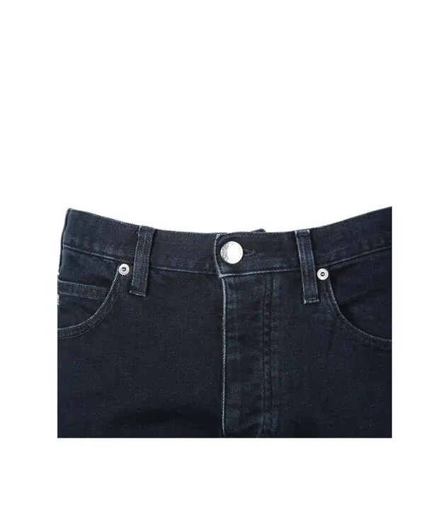 Emporio Armani Low-rise Slim-cut Straight-leg Jeans - Black