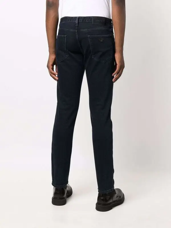 Emporio Armani Logo Plaque Flared Jeans - Black