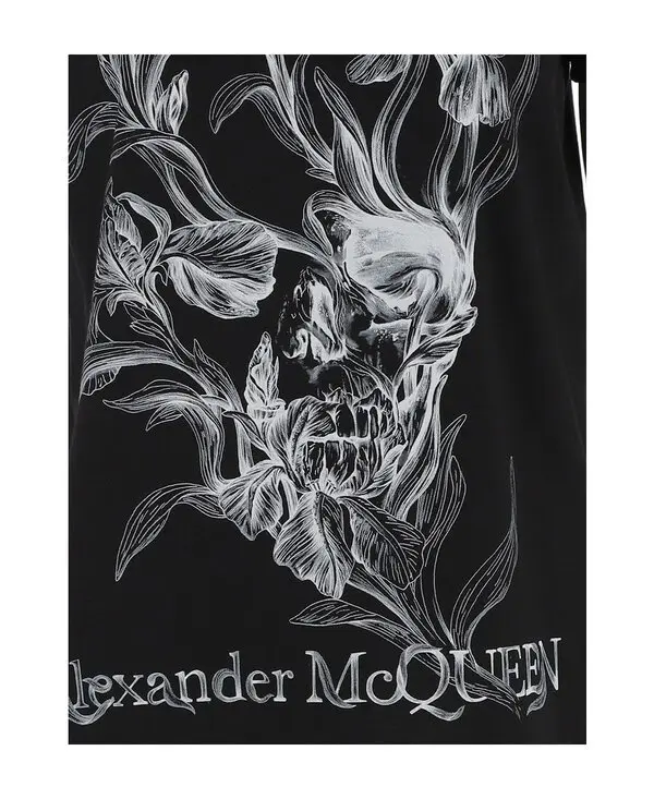 Alexander McQueen Floral Skull Print T-shirt
