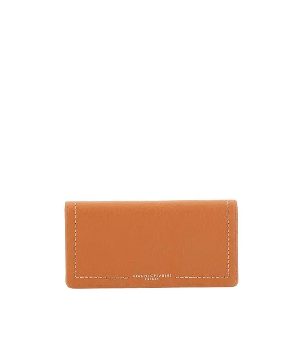 GIANNI CHIARINI Bubble Leather Wallet - Orange