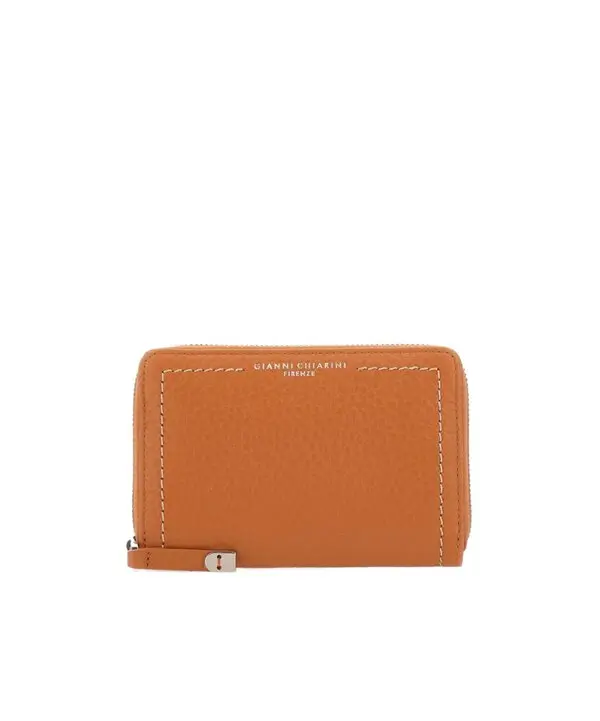 GIANNI CHIARINI Bubble Grained-leather Wallet - Orange