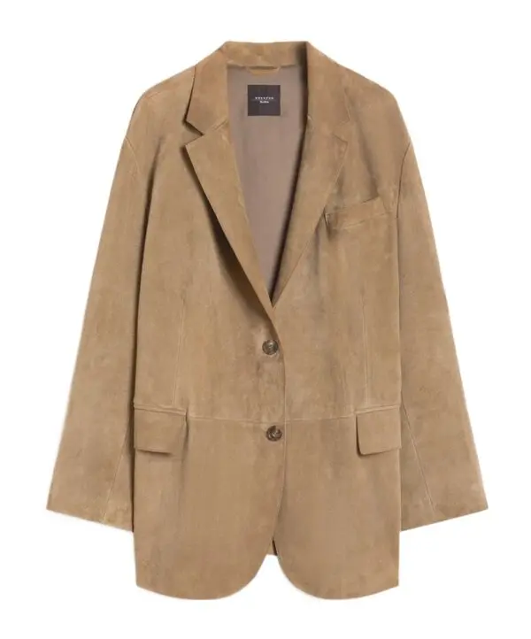 Max Mara Suede Blazer - Mud