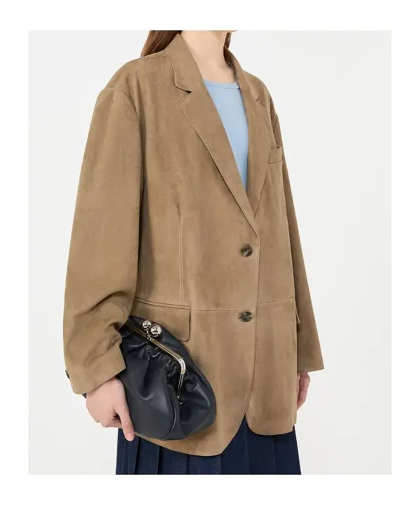 Max Mara Suede Blazer - Mud