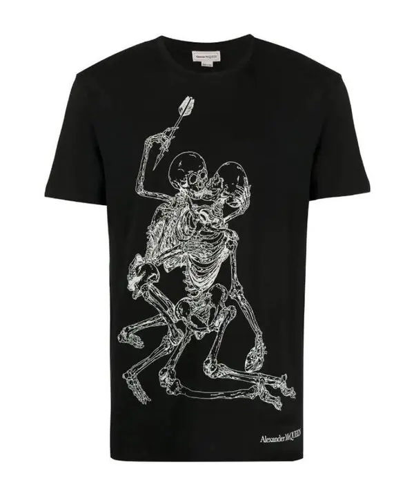 Alexander McQueen Lovers Skeleton Print T-shirt