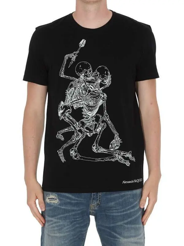 Alexander McQueen Lovers Skeleton Print T-shirt