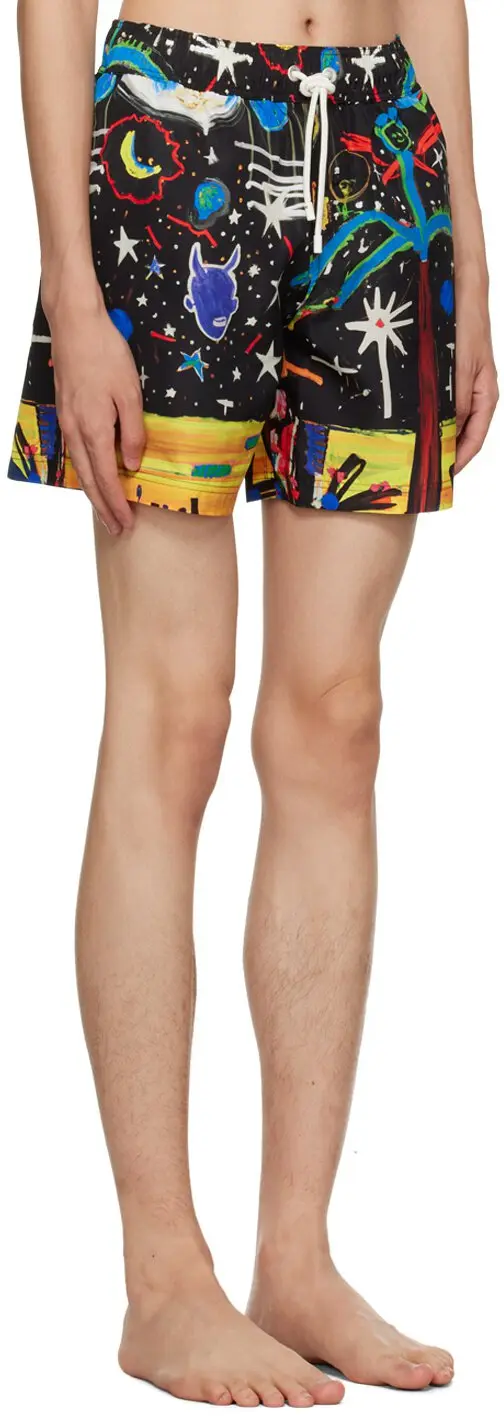 Palm Angels Starry Night Drawstring Swim Shorts