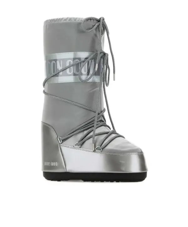 Moon Boot Lace-up Snow Boots - Silver