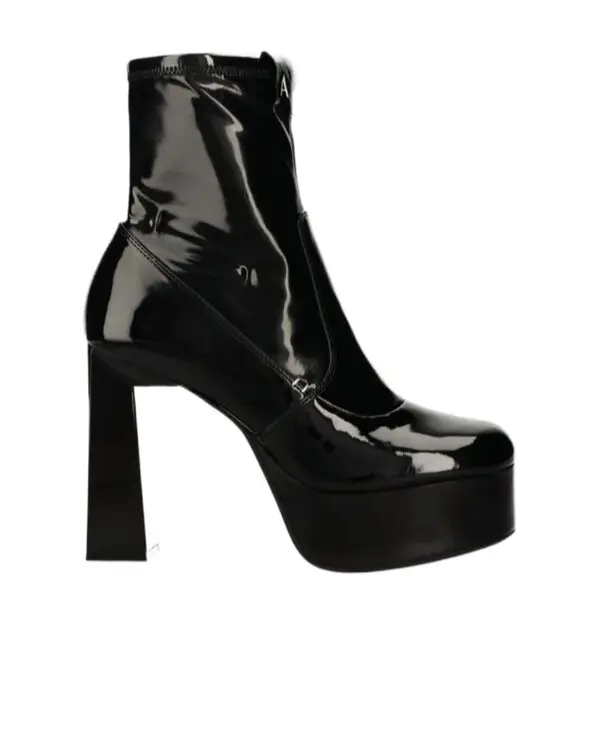 Armani Exchange Logo Detail High Heel Platform Boots