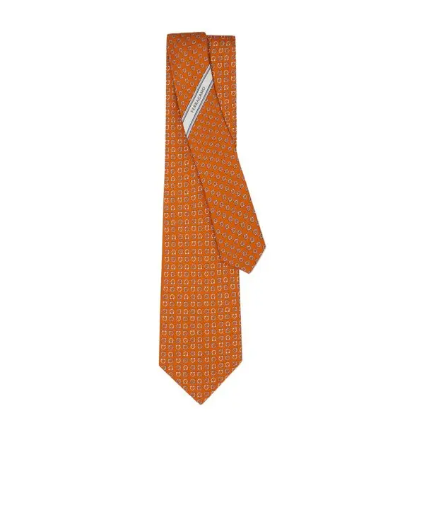 FERRAGAMO Geometric Motif Neck Tie