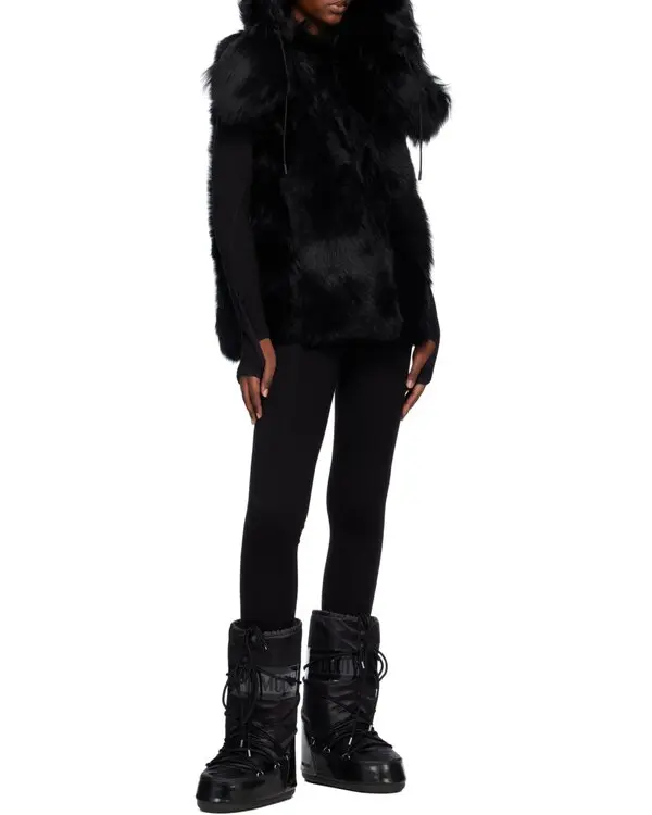 Moon Boot Icon Glance Satin Lace-up Snow Boots - Black