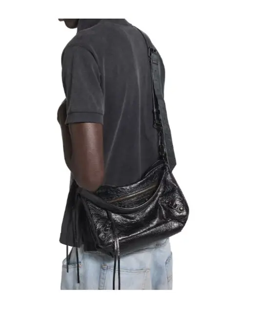 Balenciaga Le City Moto Small Shoulder Bag - Black