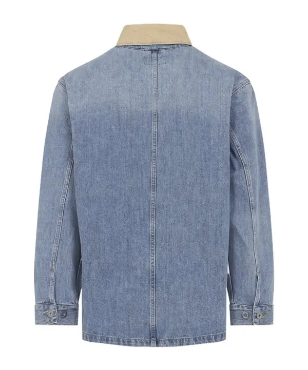 Carhartt Work In Progress Contrast Collar" Denim Jacket - Blue