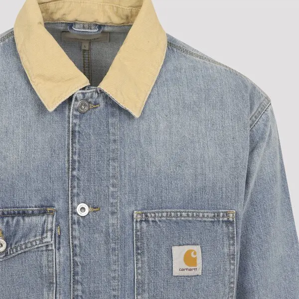 Carhartt Work In Progress Contrast Collar" Denim Jacket - Blue