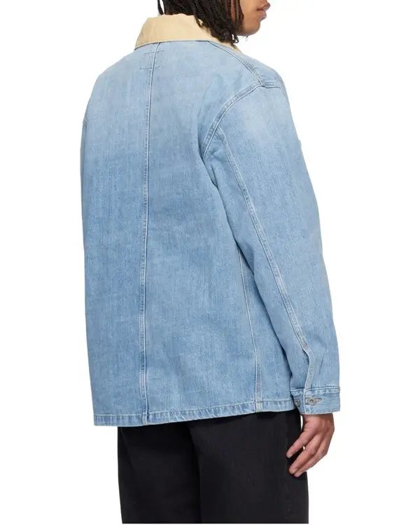 Carhartt Work In Progress Contrast Collar" Denim Jacket - Blue